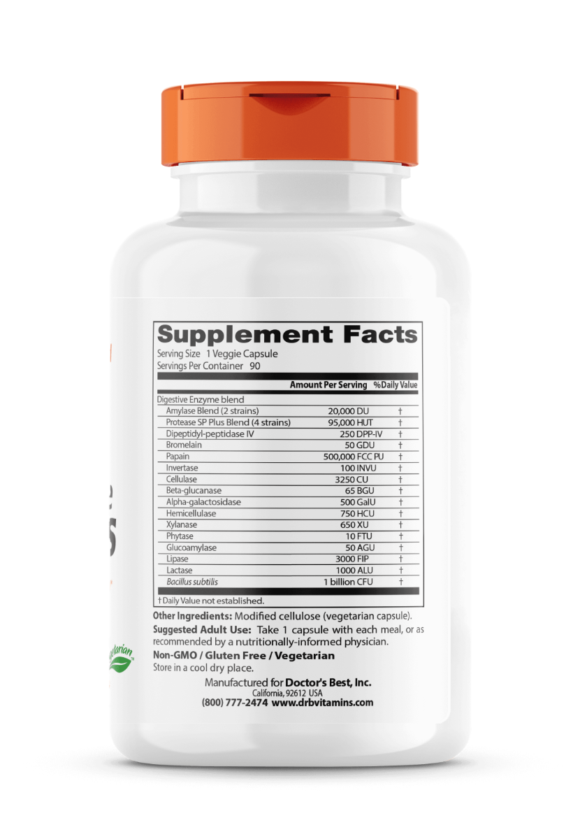 Doctor's Best Digestive Enzymes 90 vcaps|Best Price