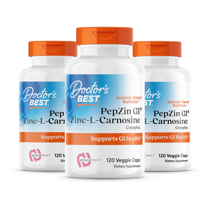 Doctor's Best - Pepzin GI - Zinc-L-Carnosine Complex - 3 x 120 V-caps