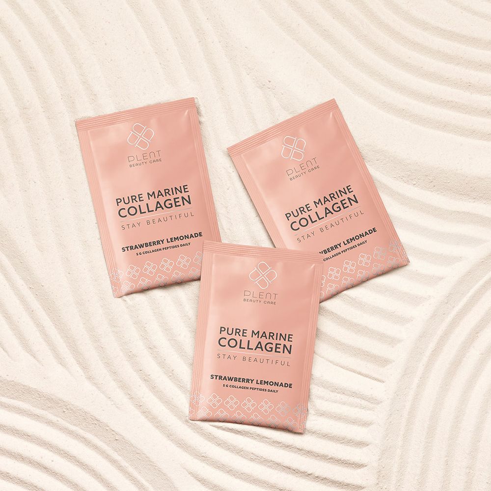 Plent Pure Marine Collagen +C - Strawberry Lemonade - 30 sachets