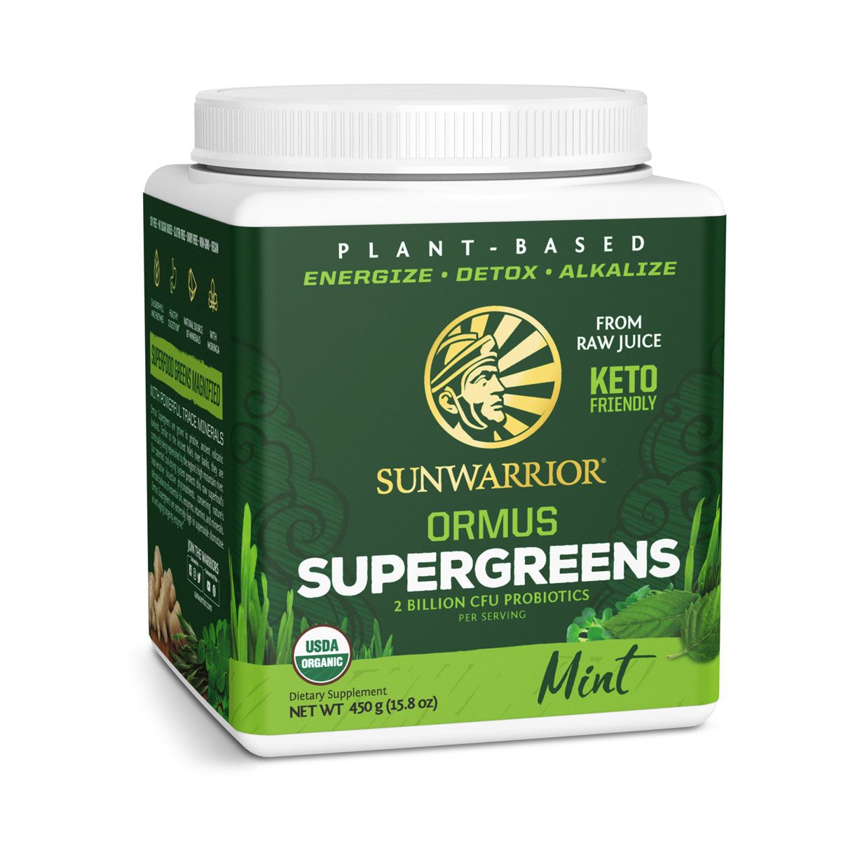 Sunwarrior Bio Ormus Supergreens Mint 450g|BUY NOW