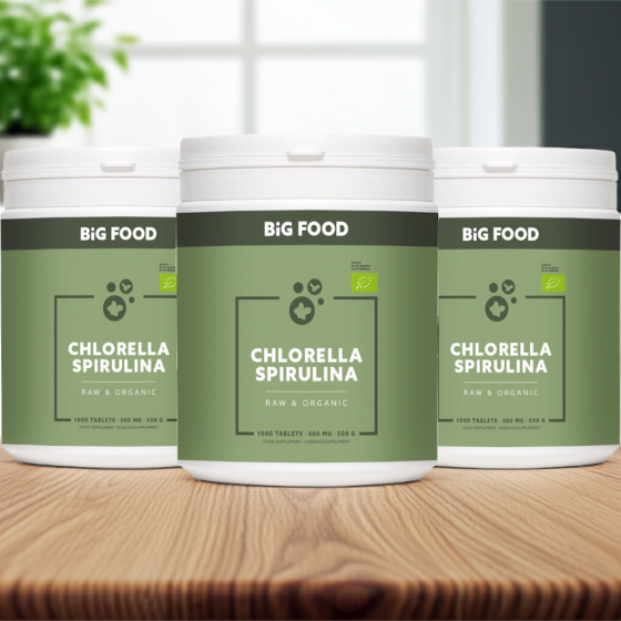 Organic Chlorella Spirulina – 3 x 500 g – Value Pack Offer – Certified ...