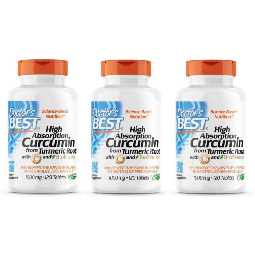 Doctor's Best - High Absorption Curcumin (1000 mg) - 3 x 120 tabletten