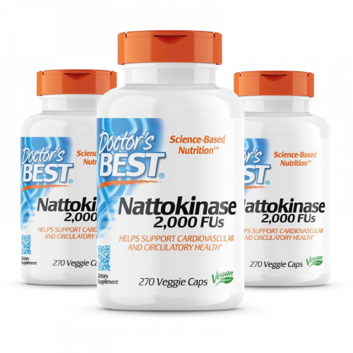 Doctor's Best - Nattokinase (2,000 FU) - 3 x 270 V-Caps
