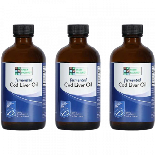 Green Pasture - Gefermenteerde Levertraan - Naturel - 3 x 180 ml bundel